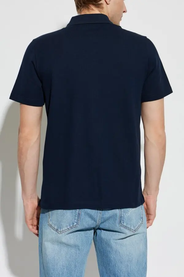 Brioni Polo With Embroidered Logo - Navy Blue