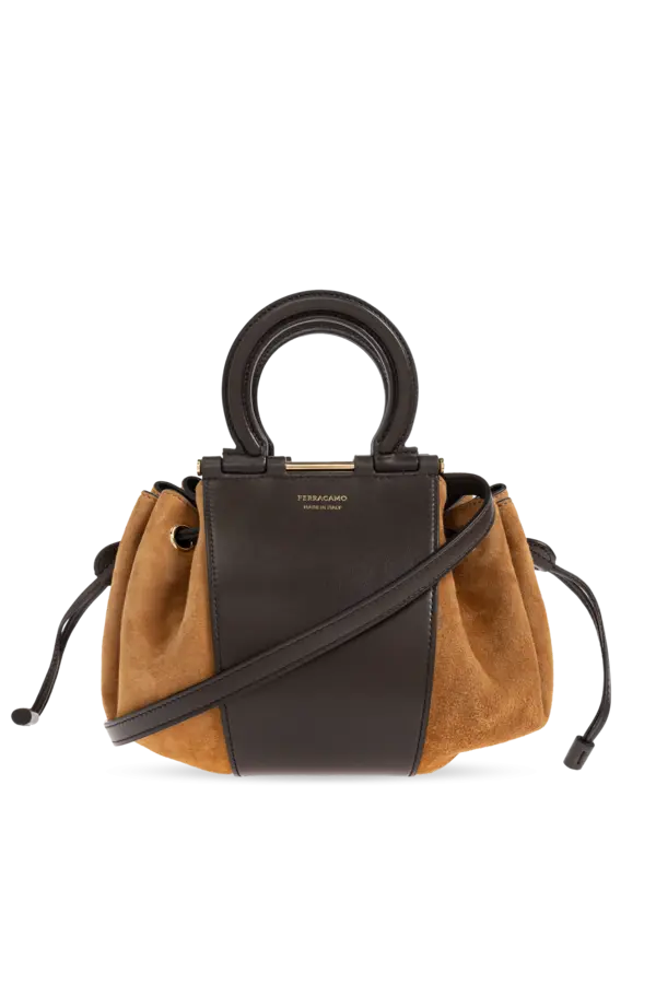 FERRAGAMO Gancio Handbag - Brown