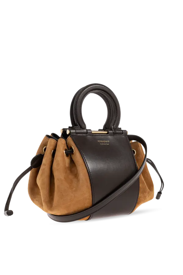 FERRAGAMO Gancio Handbag - Brown