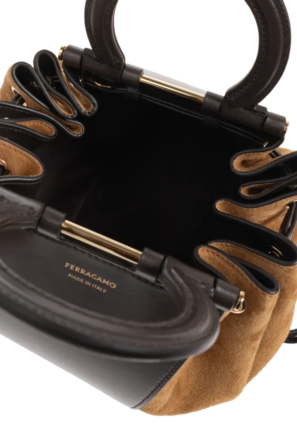 FERRAGAMO Gancio Handbag - Brown