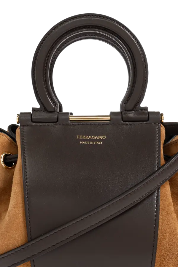 FERRAGAMO Gancio Handbag - Brown