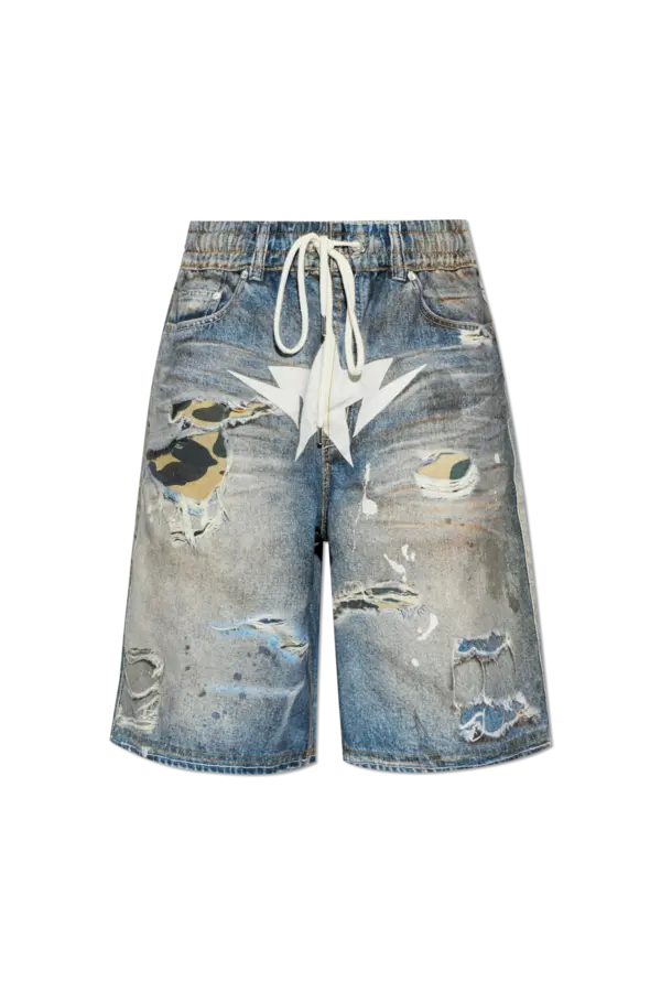 A BATHING APE Denim Shorts - Blue