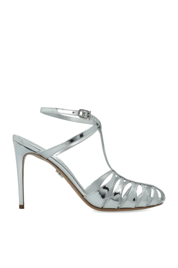 FERRAGAMO Lipa Heeled Sandals - Silver