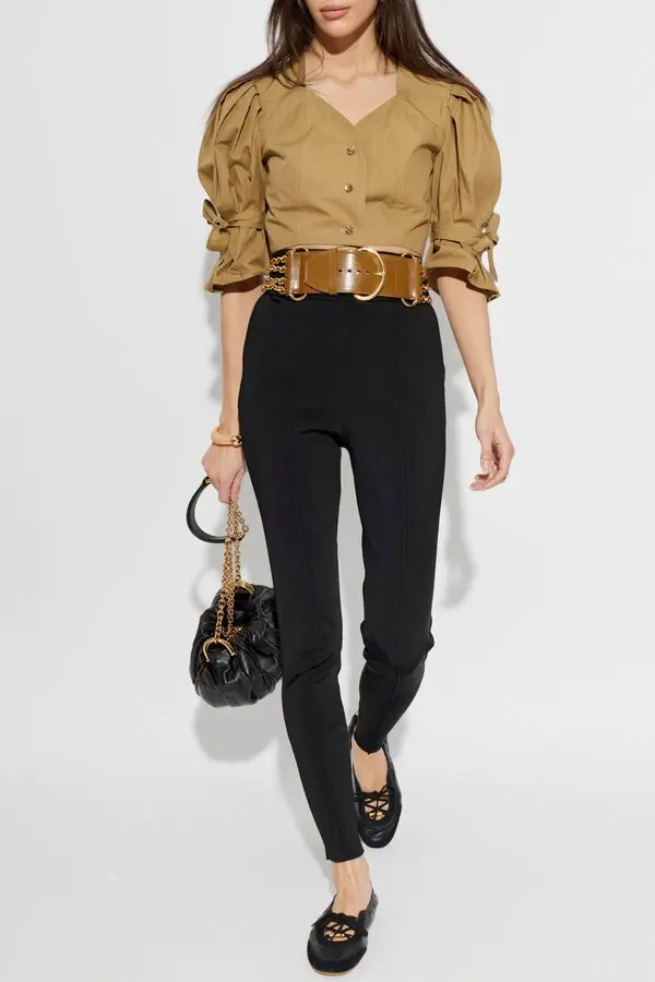 Chloé Leather Ballerinas - Black