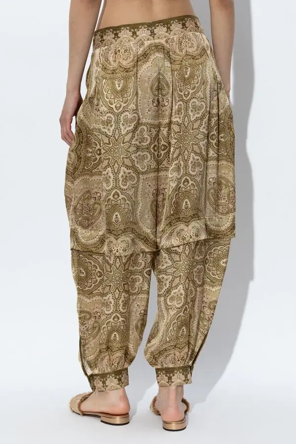 Zimmermann Loose-fit Silk Trousers - Green