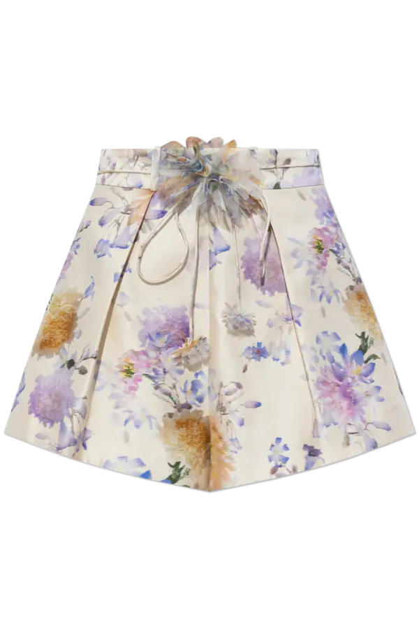 Zimmermann Floral Print High-waisted Shorts - Multicolour