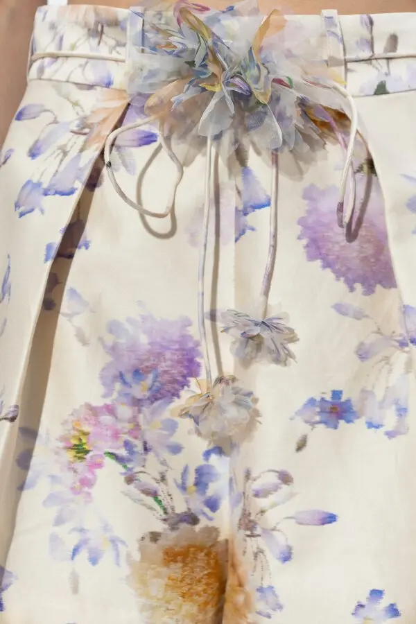 Zimmermann Floral Print High-waisted Shorts - Multicolour