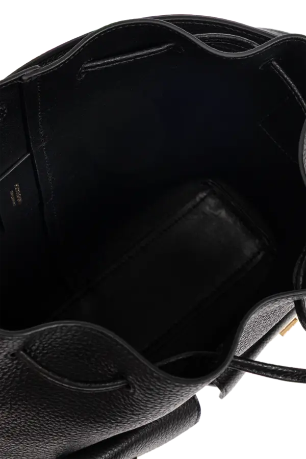 FERRAGAMO Leather Bucket Shoulder Bag - Black