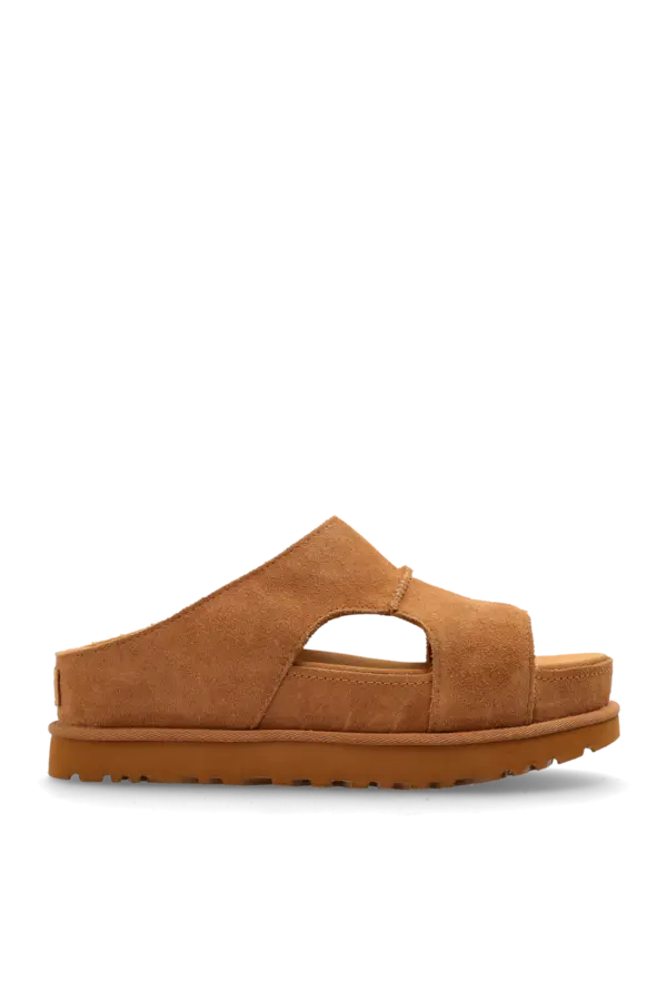 UGG Goldenstar Hi Platform Slides - Brown