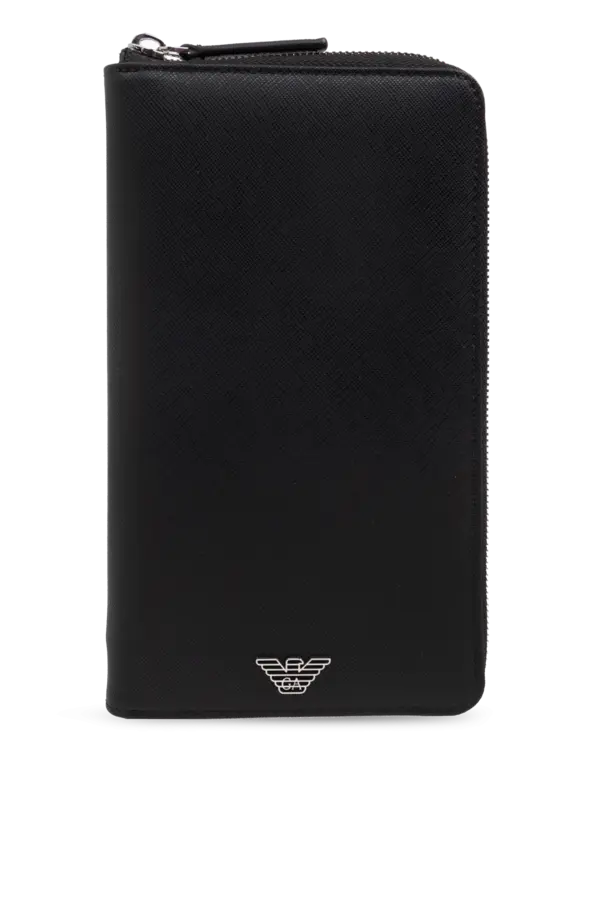 Emporio Armani Wallet With Logo - Black