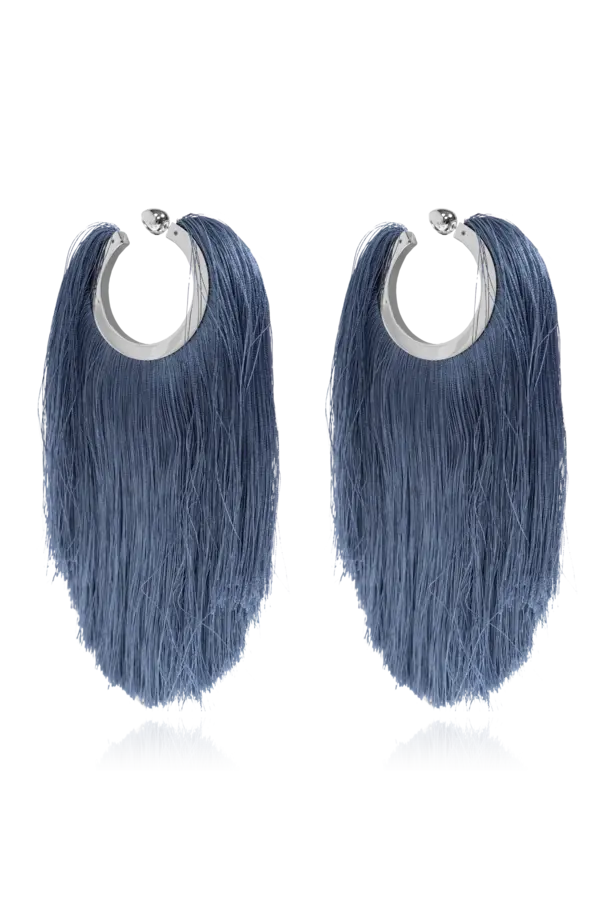 Alaïa Round Tasseled Earrings - Blue