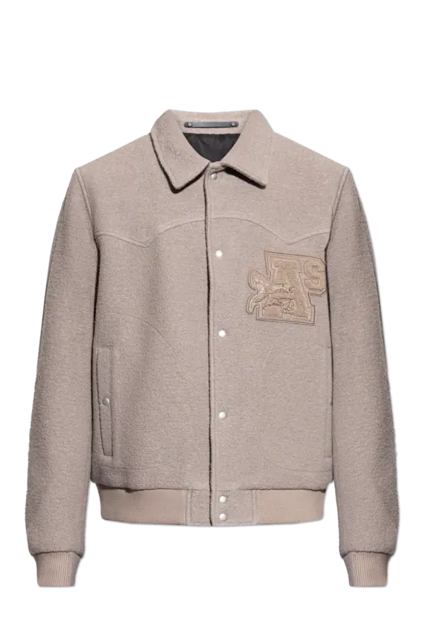 ALLSAINTS Royce Wool Bomber Jacket - Beige