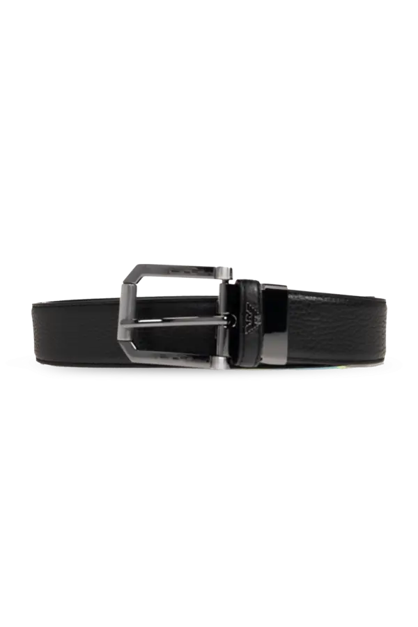 Emporio Armani Leather Belt - Black