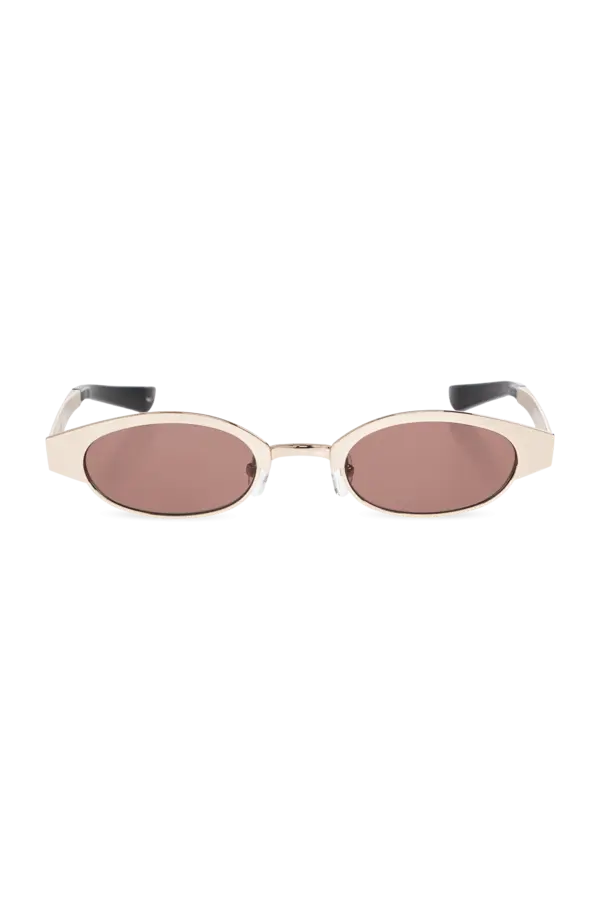 Alexander McQueen Oval Sunglasses - Gold