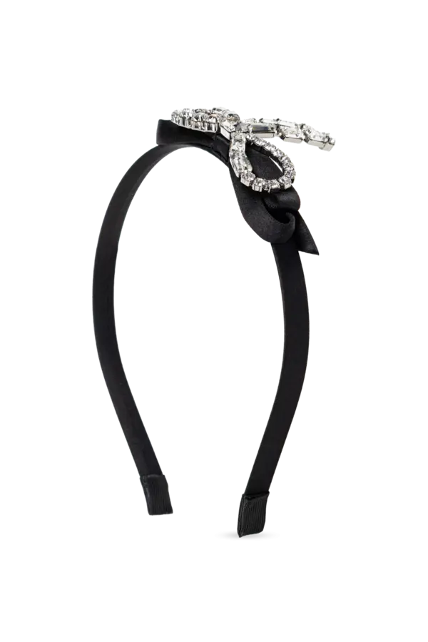 JIMMY CHOO Headband With Crystals - Black