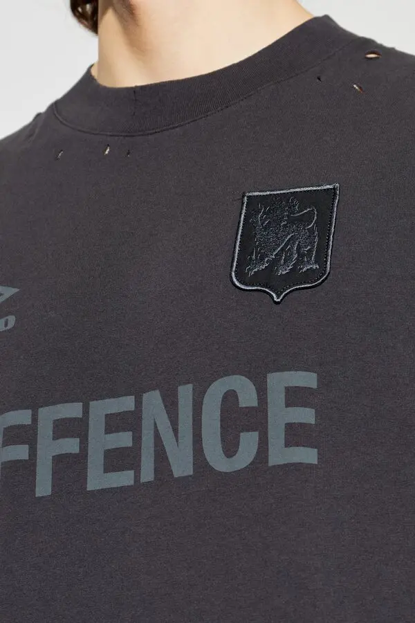 UMBRO T-shirt With A Vintage Effect - Black