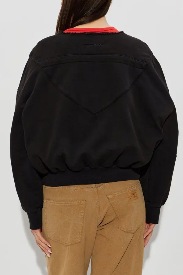 MAISON MARGIELA Vintage-effect Sweatshirt - Black