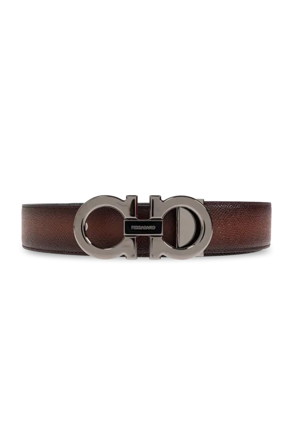 FERRAGAMO Reversible Belt - Brown