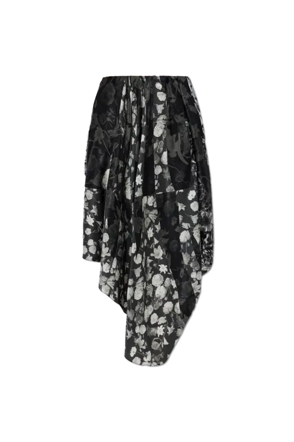 MAISON MARGIELA Silk Asymmetrical Skirt - Grey