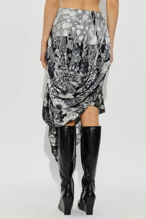MAISON MARGIELA Silk Asymmetrical Skirt
