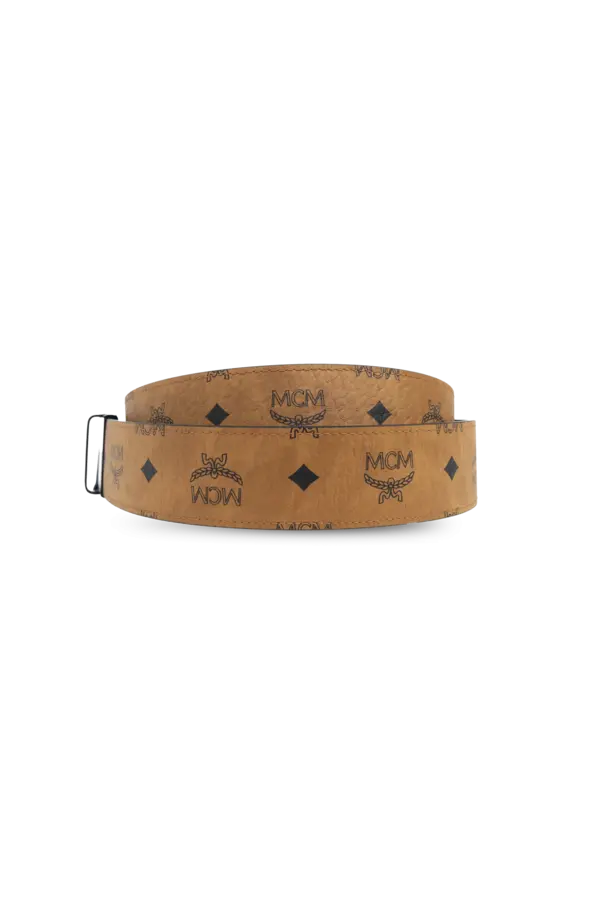 Mcm Belt With Logo - Brown