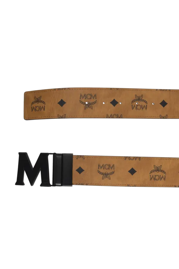 Mcm Belt With Logo - Brown