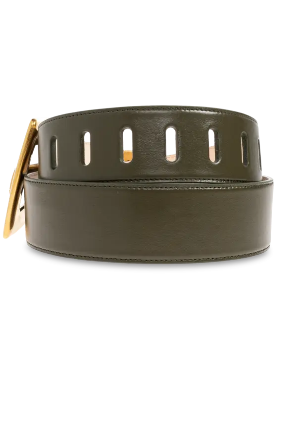 Balmain Leather Wide Belt