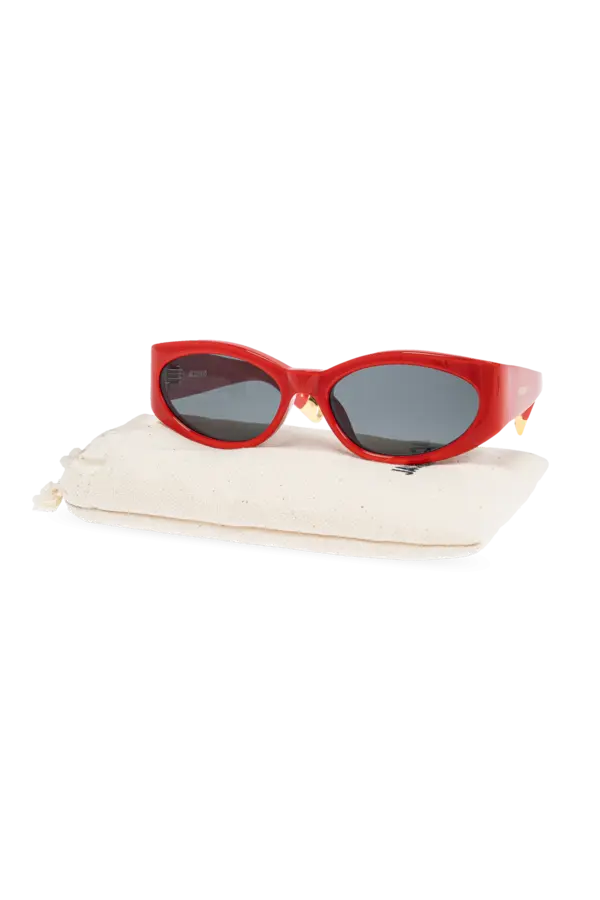 Jacquemus Oval Sunglasses - Red