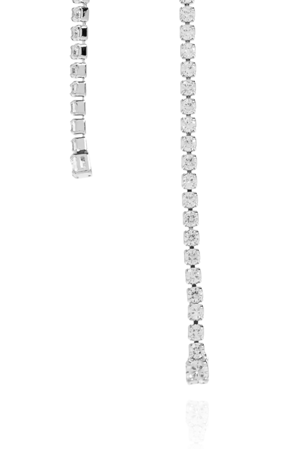 SELF-PORTRAIT Earrings With Crystal Bow And Cascade Strands