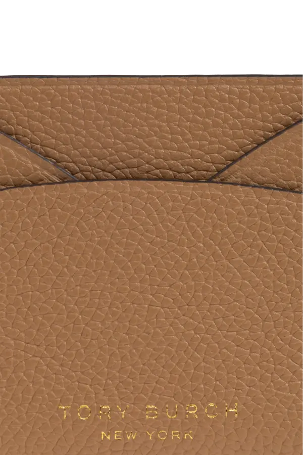 Tory Burch Leather Card Holder - Beige