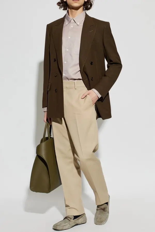 FERRAGAMO Front Suede Loafers - Grey