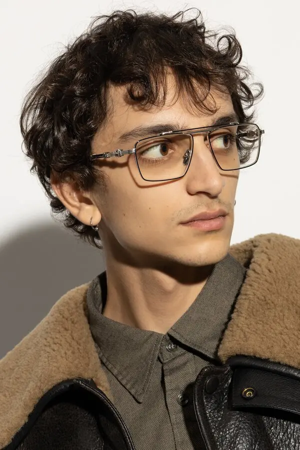 Balmain Rectangle Prescription Glasses - Silver