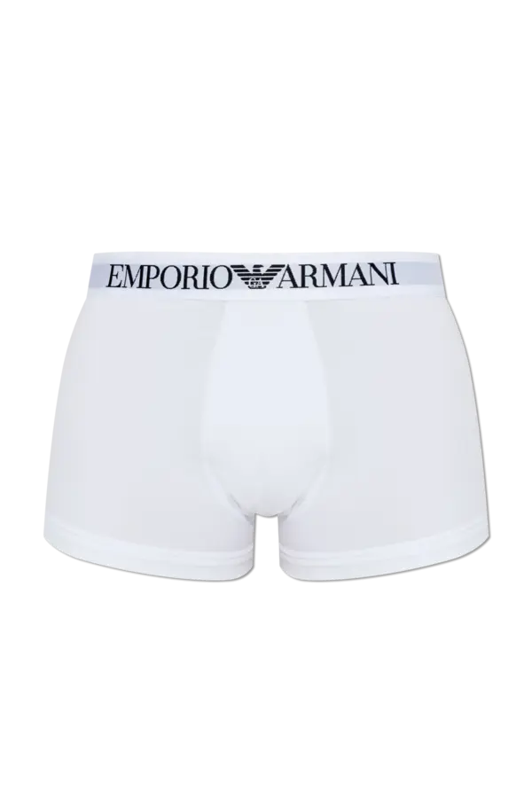 Emporio Armani Boxers With Logo - White