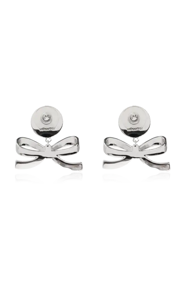 SELF-PORTRAIT Earrings With Crystals And Bow Detail