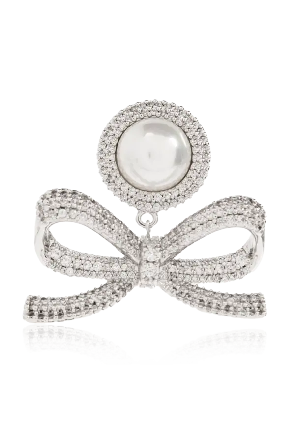 SELF-PORTRAIT Earrings With Crystals And Bow Detail