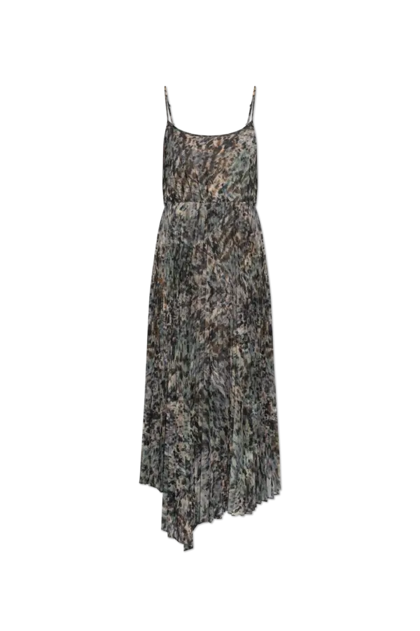 ALLSAINTS Anni Abstract-print Pleated Midi Dress - Multicolour