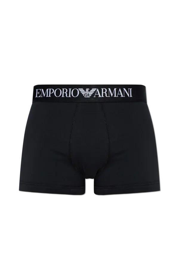 Emporio Armani Boxers With Logo - Black