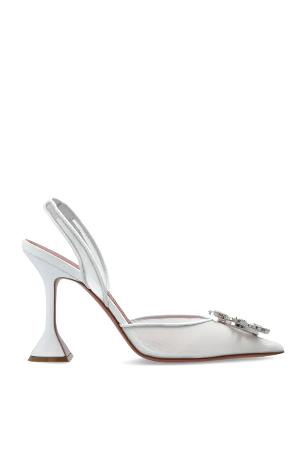 Amina Muaddi Begum Heeled Shoes - White