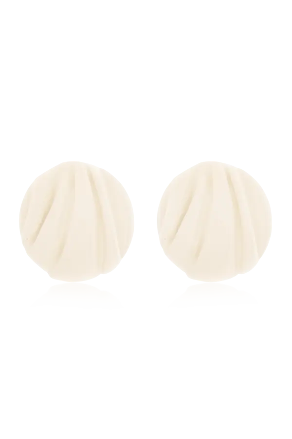 Chloé Pleated Clip-on Earrings - Cream