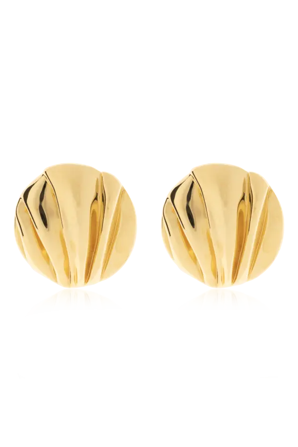 Chloé Pleated Clip-on Earrings - Gold