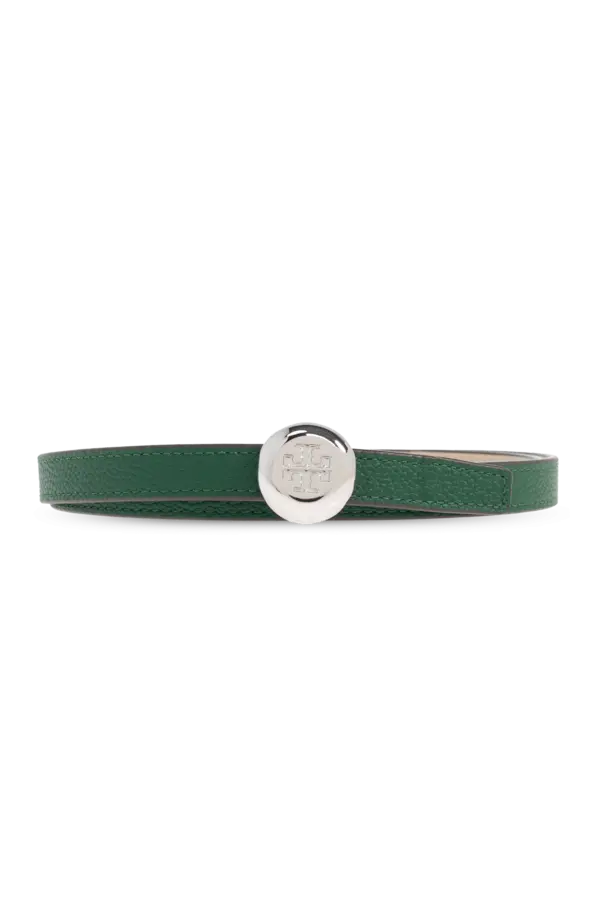 Tory Burch Reversible Leather Belt - Green