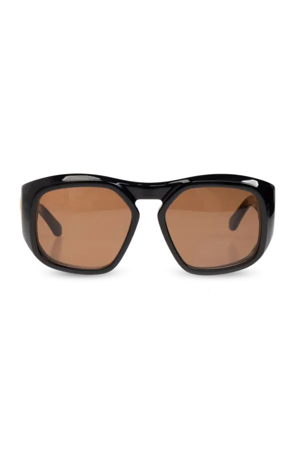 Valentino Garavani Sunglasses With Gold Logo - Black