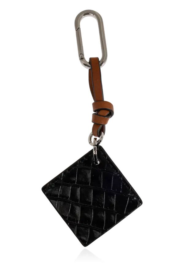 Tory Burch Keyring With Leather Strap - Black