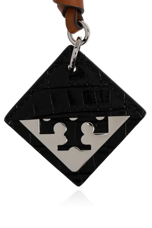 Tory Burch Keyring With Leather Strap - Black