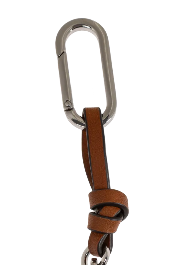 Tory Burch Keyring With Leather Strap - Black
