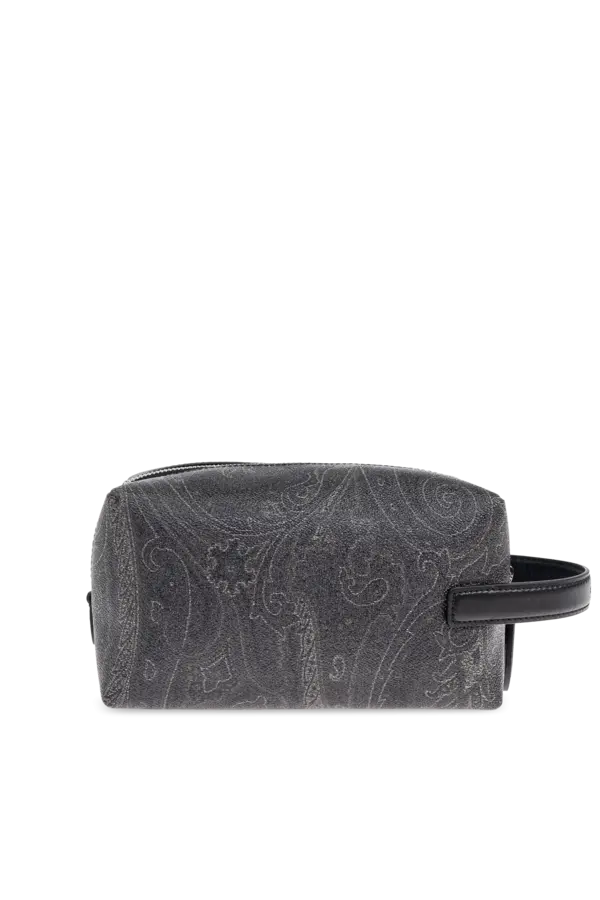 Etro Embroidered Logo Cosmetic Bag - Black
