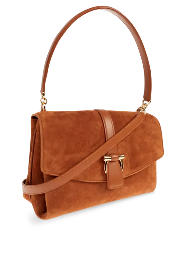 FERRAGAMO Suede Shoulder Bag - Brown