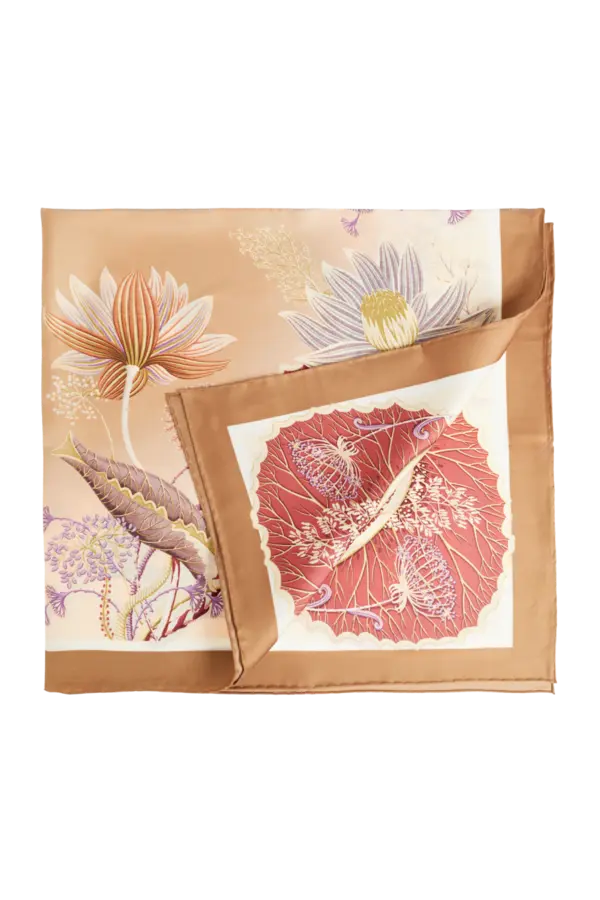 FERRAGAMO Silk Scarf - Beige