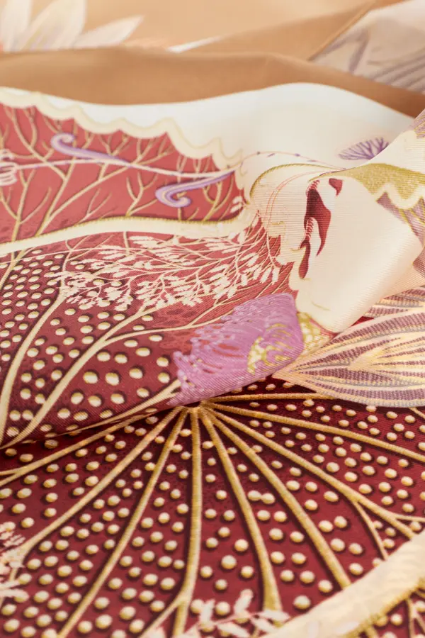 FERRAGAMO Silk Scarf - Beige