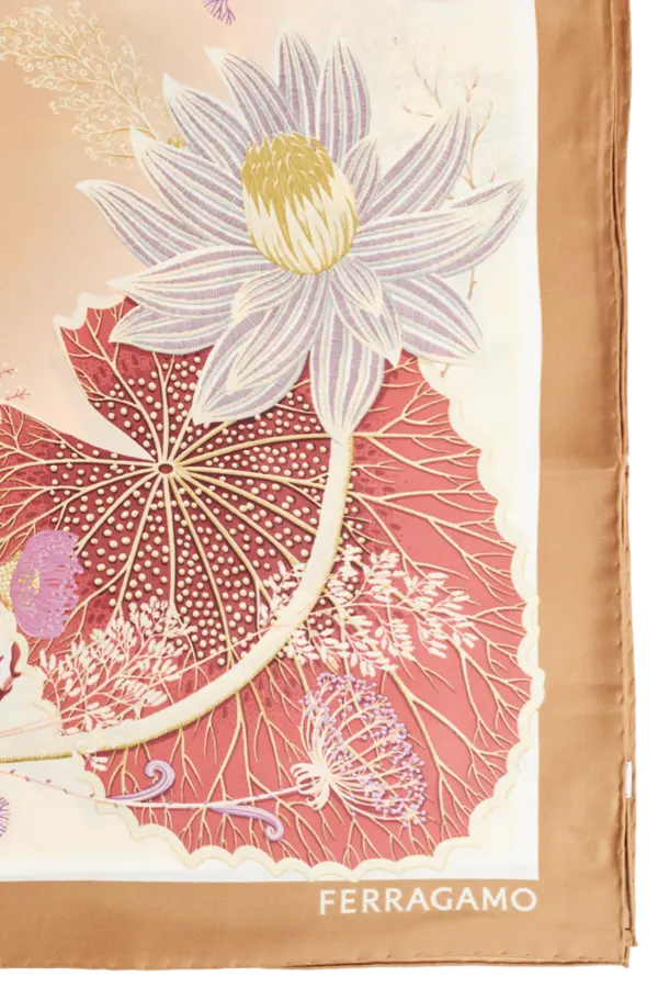 FERRAGAMO Silk Scarf - Beige